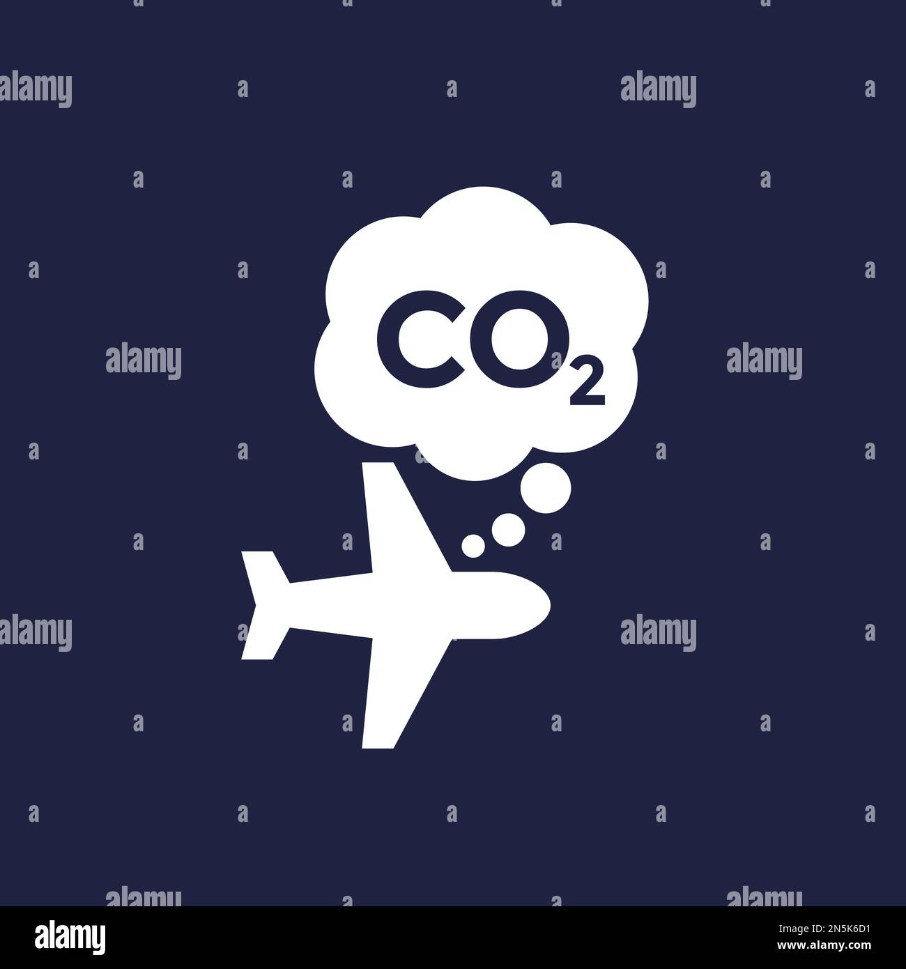 carbon footprint of flying icon with airplane Stock Vector Image & Art ...
