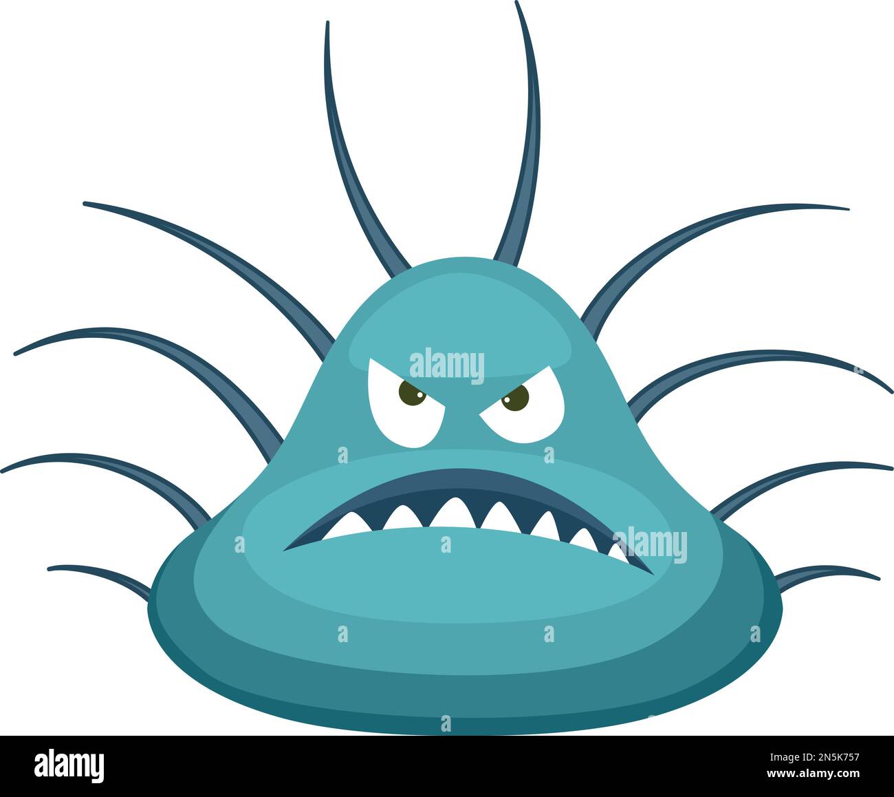 Cartoon Angry Germ