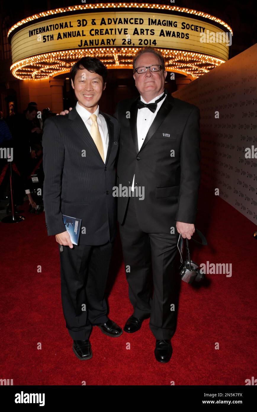 Andy Chen and John Follmer attend the 2014 International 3D and ...