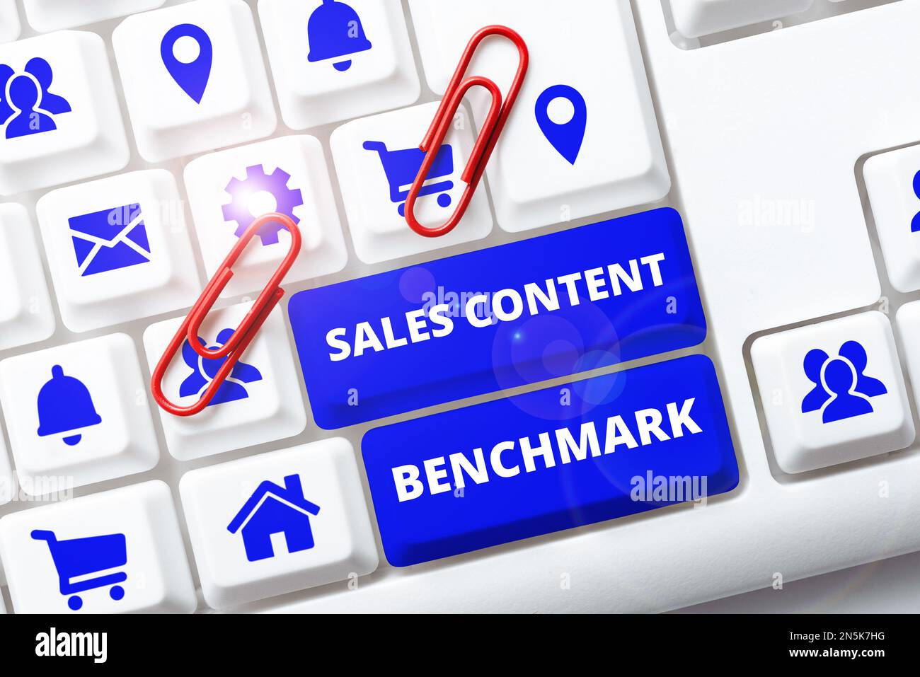 Sign displaying Sales Content Benchmark. Word Written on manage their ...