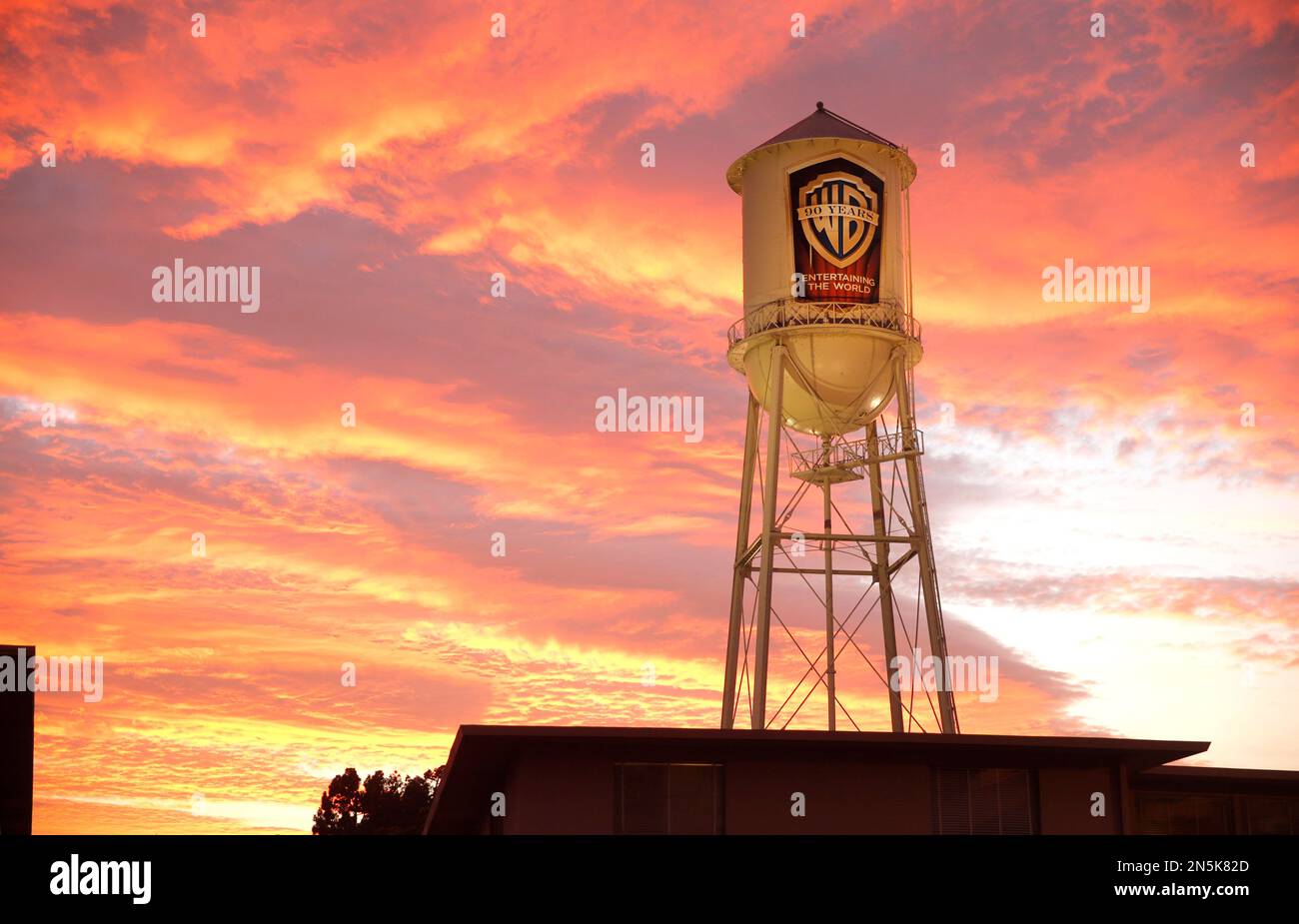The Warner Brothers water tower at the 2014 International 3D and ...