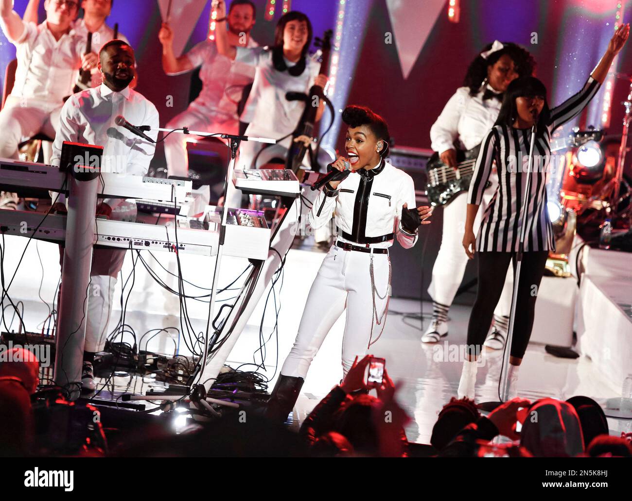 IMAGE DISTRIBUTED FOR THE NFL - Singer and songwriter Janelle Monáe ...