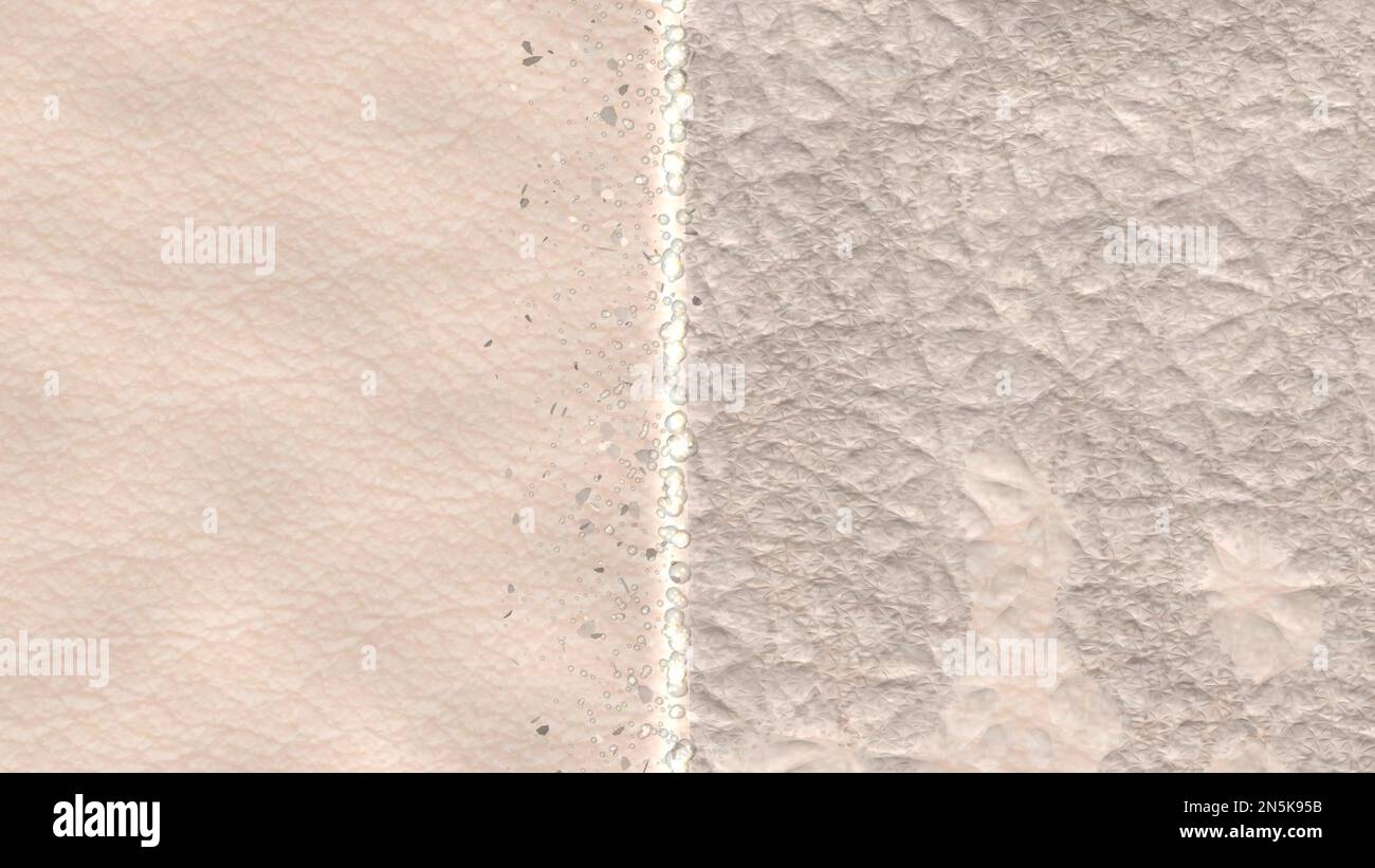 Skin before and after an exfoliating scrub, peeling gel, laser ...