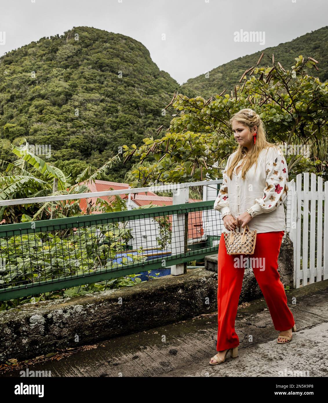SABA - 09/02/2023, SABA - Princess Amalia on a walk on Saba. The Crown ...
