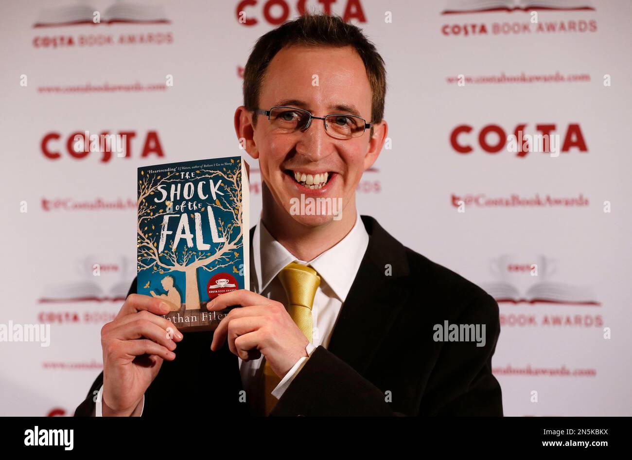 Costa Book of the Year shortlisted author Nathan Filer poses with his ...