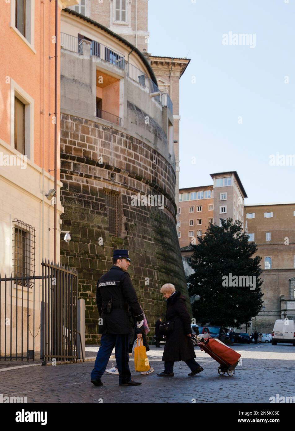 An exterior view of he offices of the Vatican bank IOR in Vatican City ...