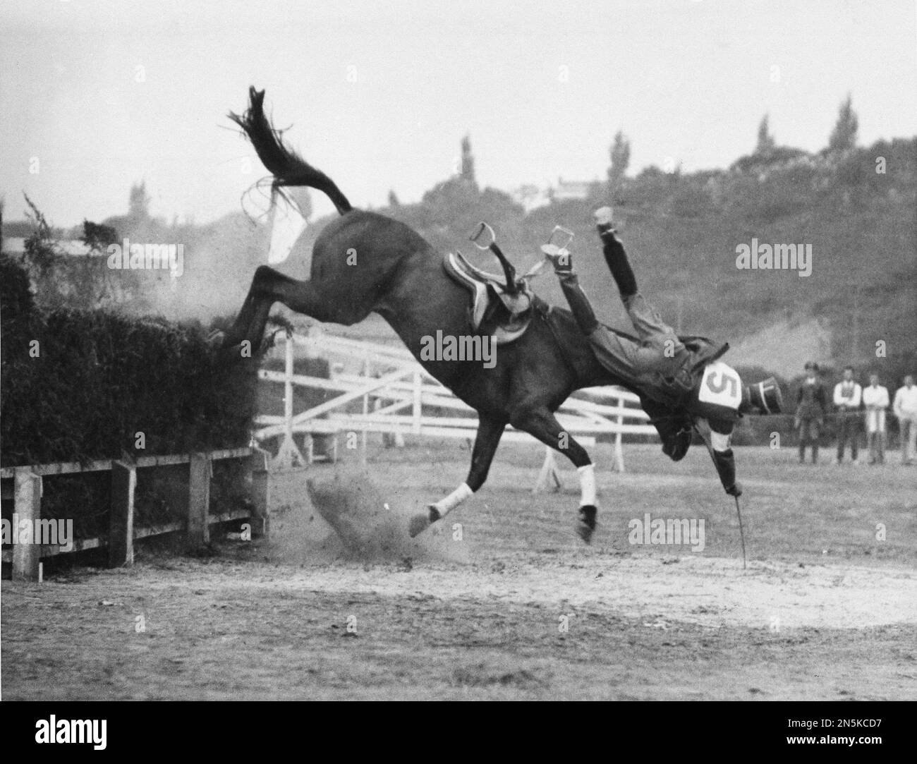 Captain Ernst Hallberg, of the Swedish equestrian all-around team, got ...