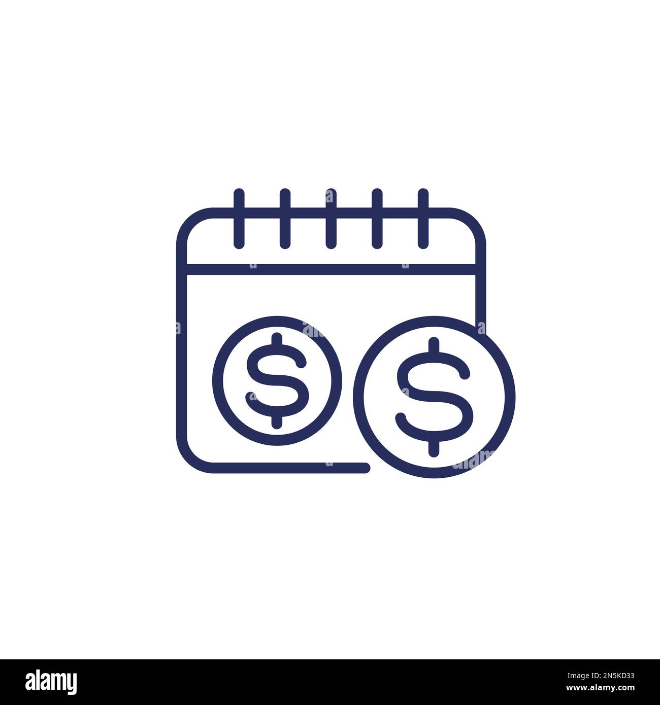 Payment calendar Stock Vector Images - Alamy