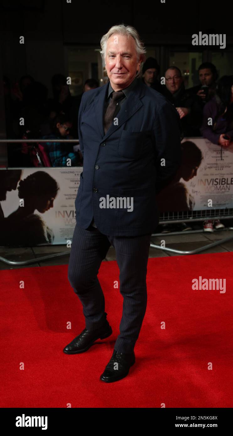 British actor Alan Rickman arrives on the red carpet for the UK ...