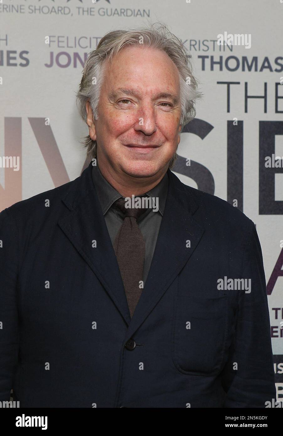 English Actor Alan Rickman attending the UK Premiere of The Invisible ...