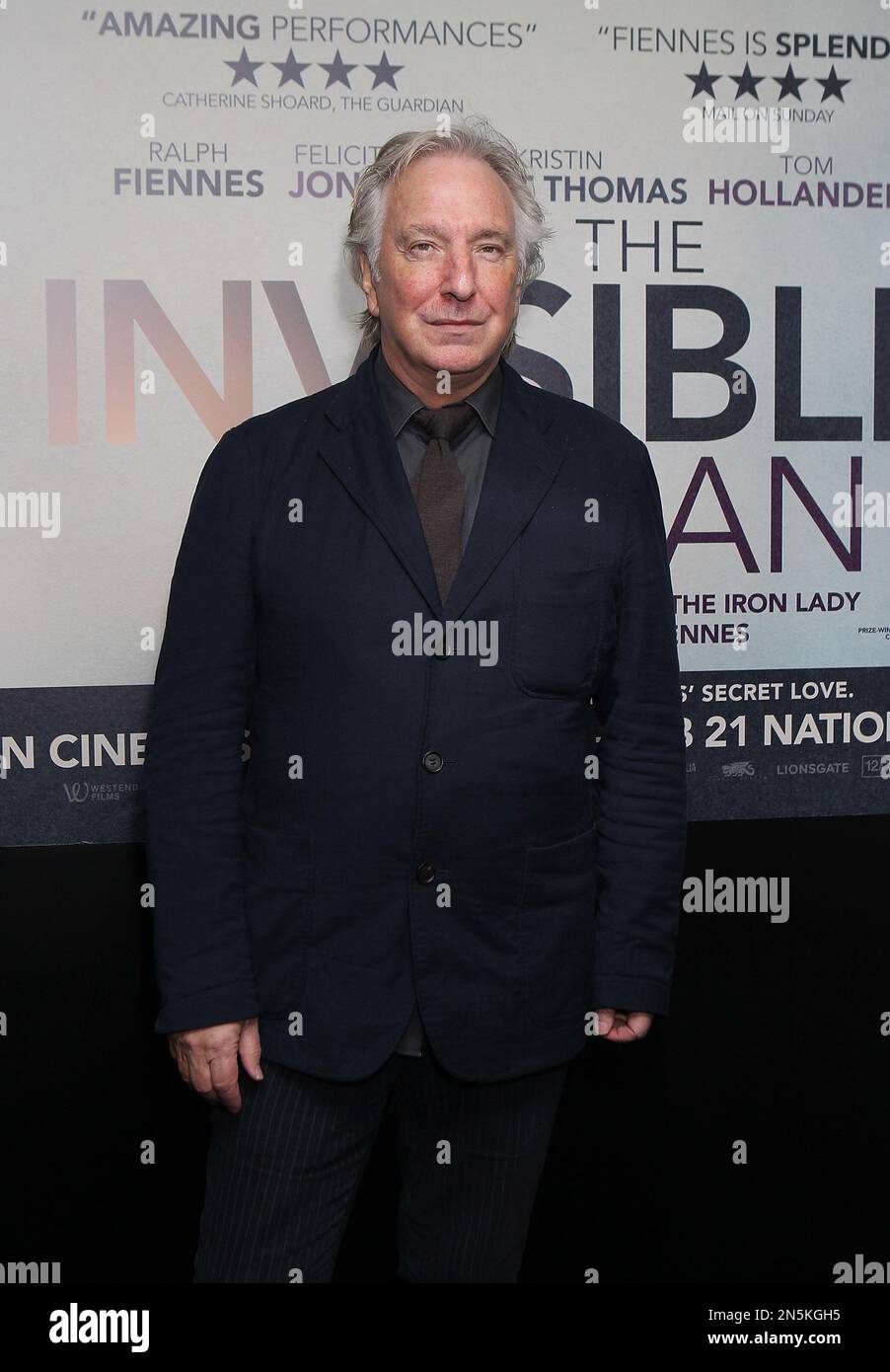 English Actor Alan Rickman attending the UK Premiere of The Invisible ...