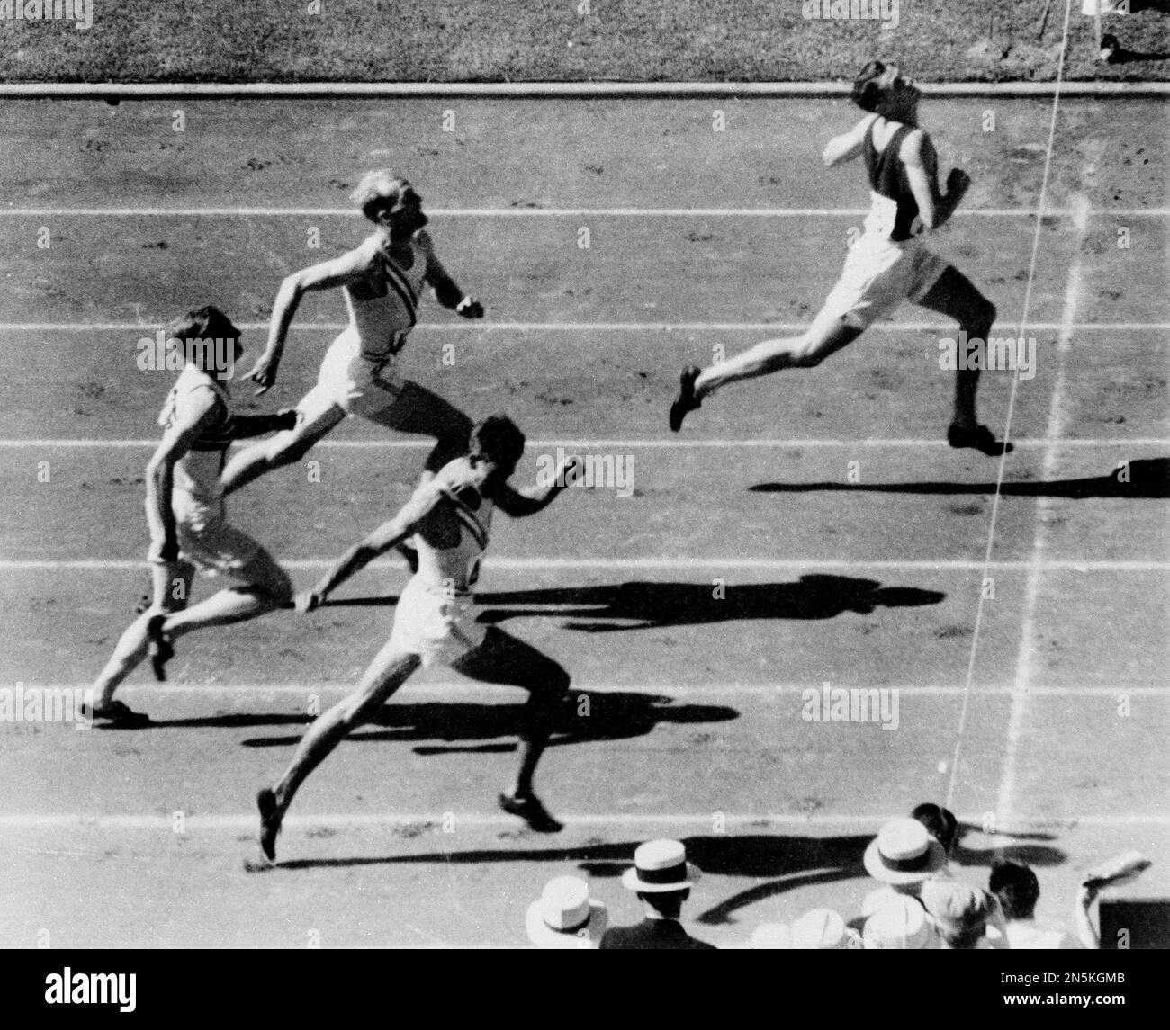 Robert Tisdall of Ireland in Los Angeles' Olympic Stadium as he ...