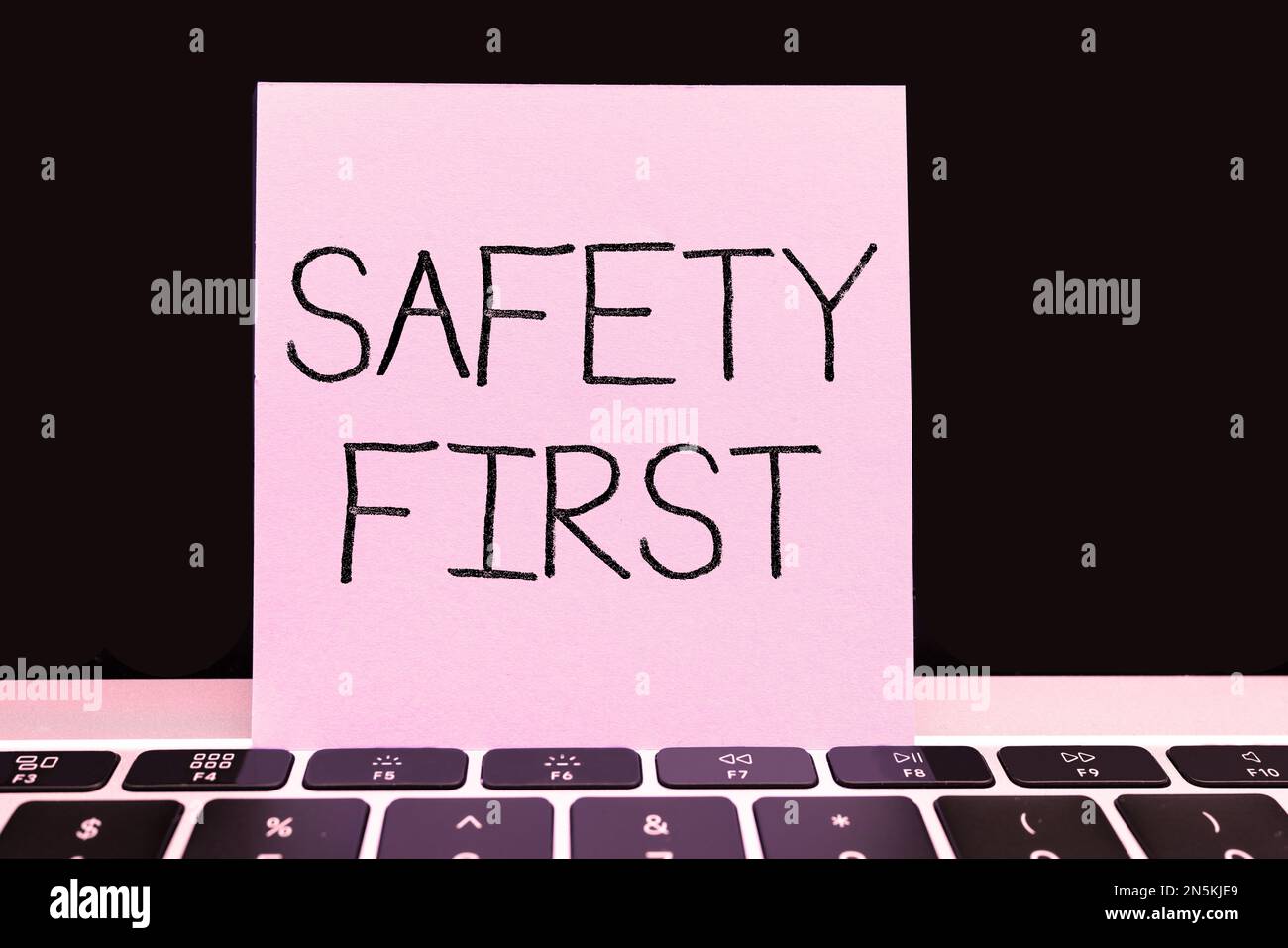 Writing Displaying Text Safety First Business Approach Avoid Any