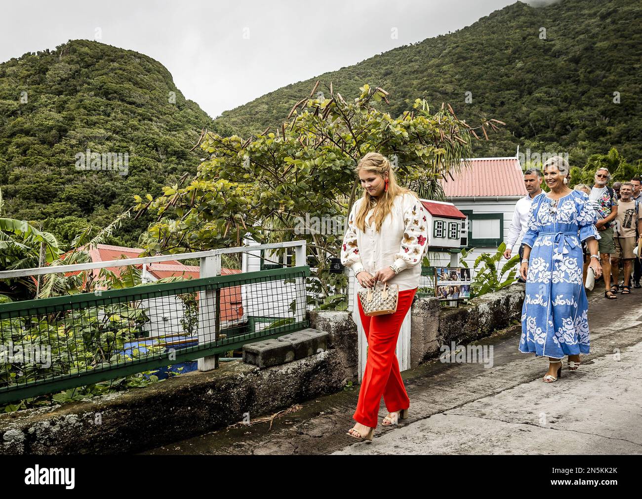 SABA - 09/02/2023, SABA - Princess Amalia and Queen Maxima during a ...