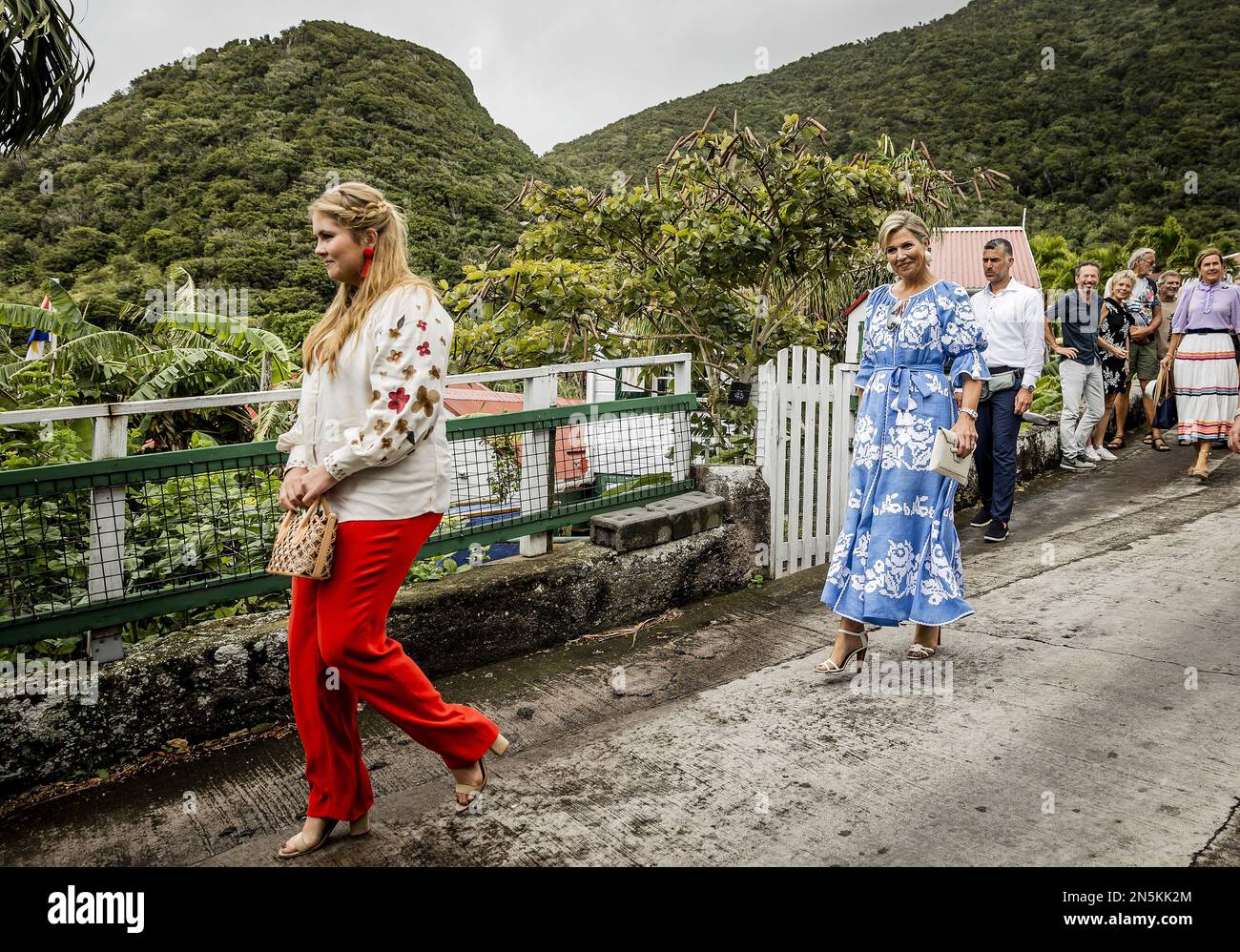 SABA - 09/02/2023, SABA - Princess Amalia and Queen Maxima during a ...
