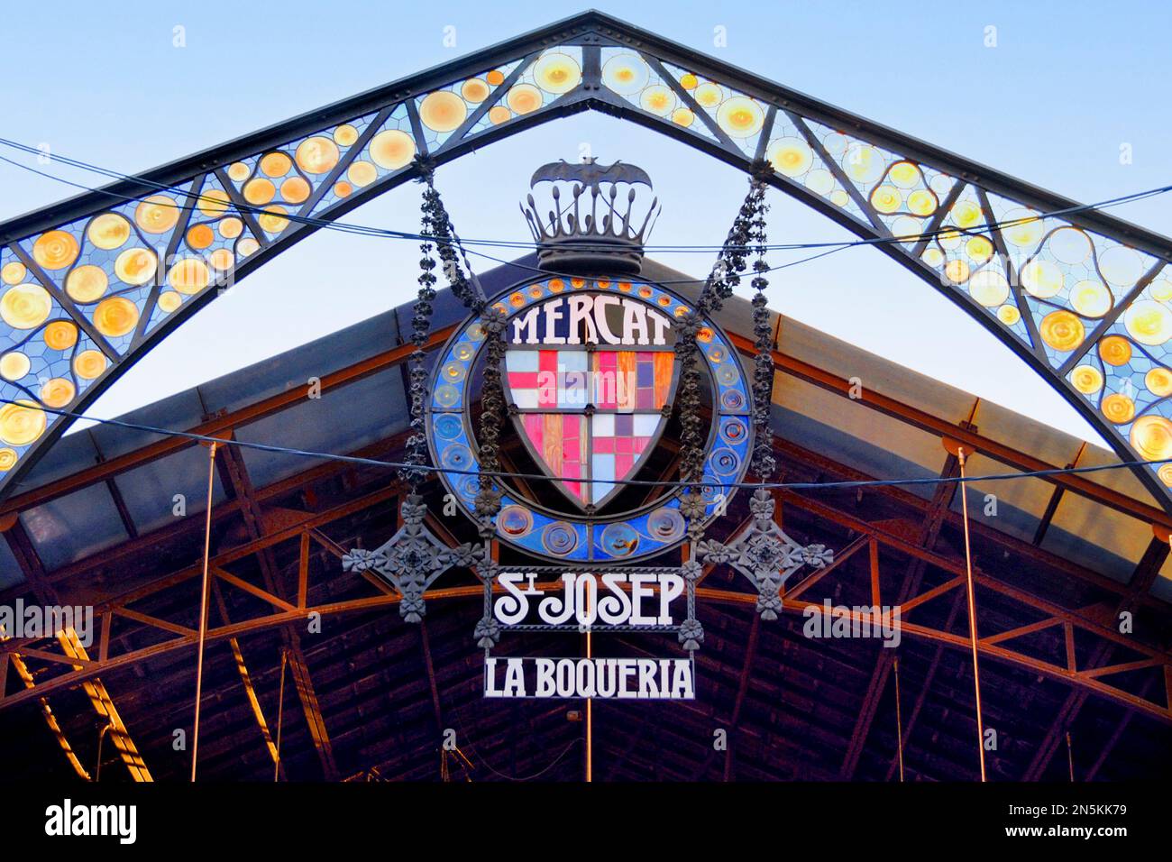 The Mercat de Sant Josep de la Boqueria is a public market in Barcelona ...