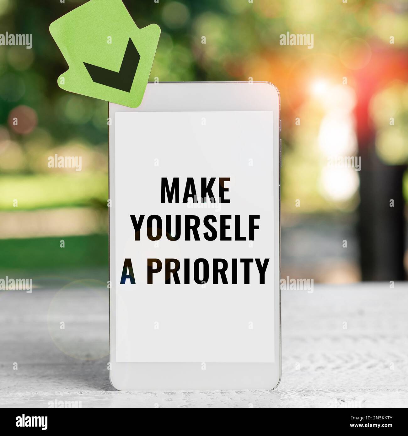 Inspiration showing sign Make Yourself A Priority. Word for Think in ...