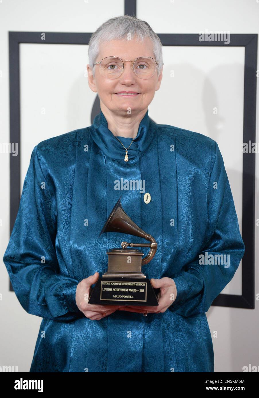 Karen A. Shaffer with the Lifetime Achievement Grammy on behalf of Maud ...