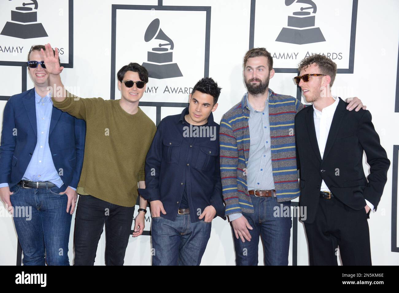From left, Chris Baio, Ezra Koenig, Rostam Batmanglij, Chris Tomson of ...
