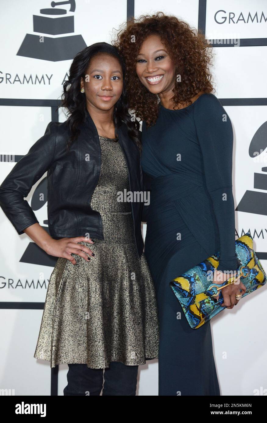 Yolanda Adams, right and daughter arrive at the 56th annual GRAMMY ...
