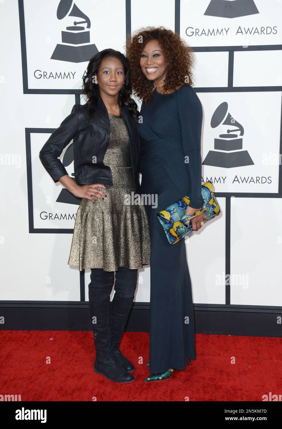 Yolanda Adams, right and daughter arrive at the 56th annual GRAMMY ...
