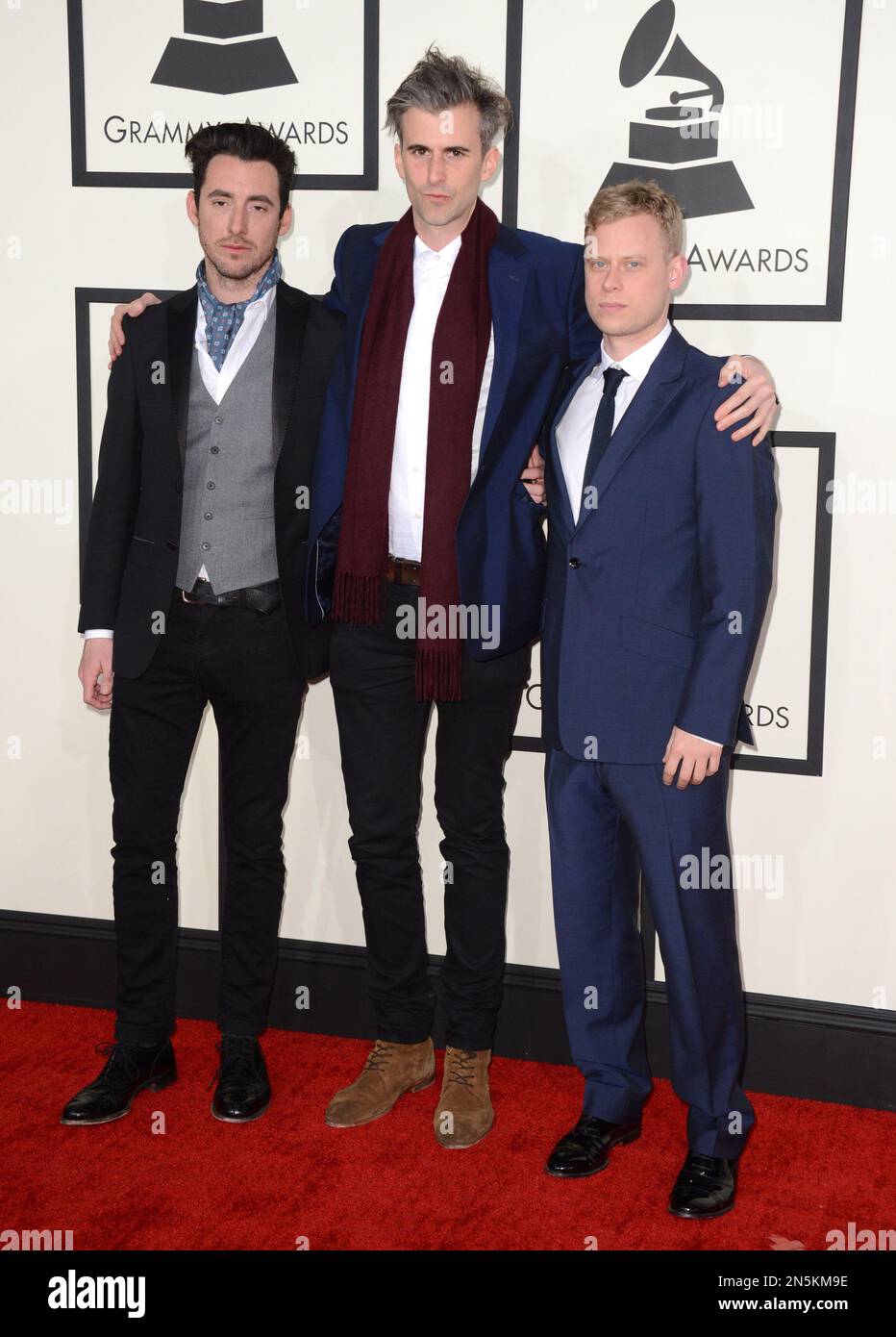 From left, Nicholas Davis, Fred Scott and Dan Bowen arrive at the 56th ...
