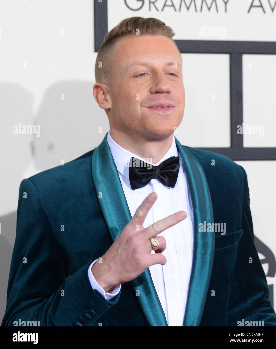 Macklemore arrives at the 56th annual GRAMMY Awards at Staples Center ...