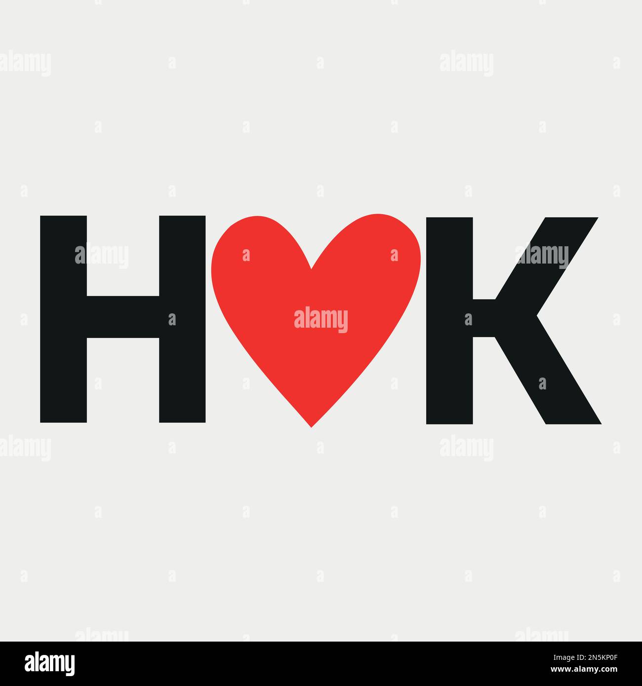 Best couple name H love K vector illustration Stock Vector Image & Art ...