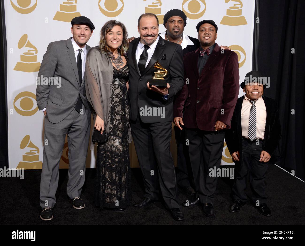 Members of Terrance Simien & The Zydeco Experience pose in the press ...
