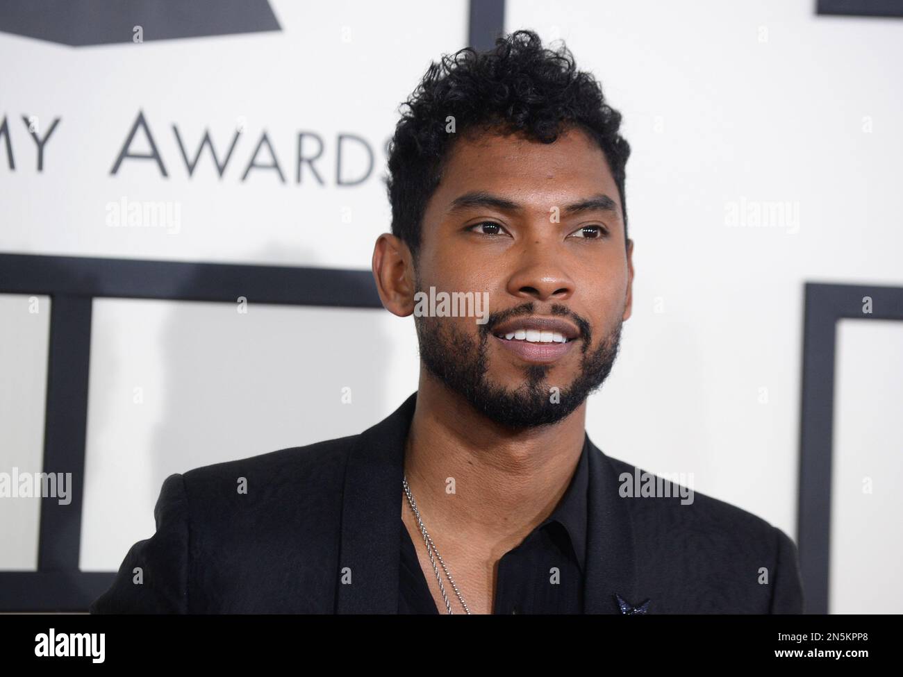 Miguel arrives at the 56th annual GRAMMY Awards at Staples Center on ...