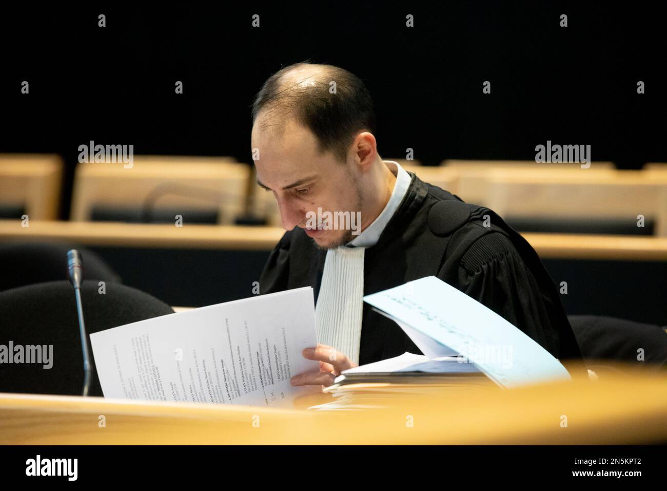 Illustration picture shows the jury constitution session at the assizes ...