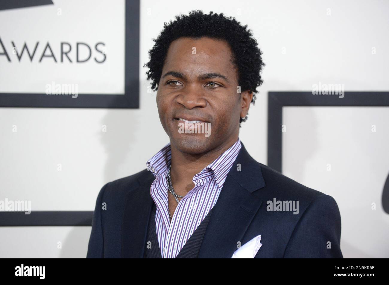 Aaron Bing arrives at the 56th annual GRAMMY Awards at Staples Center ...