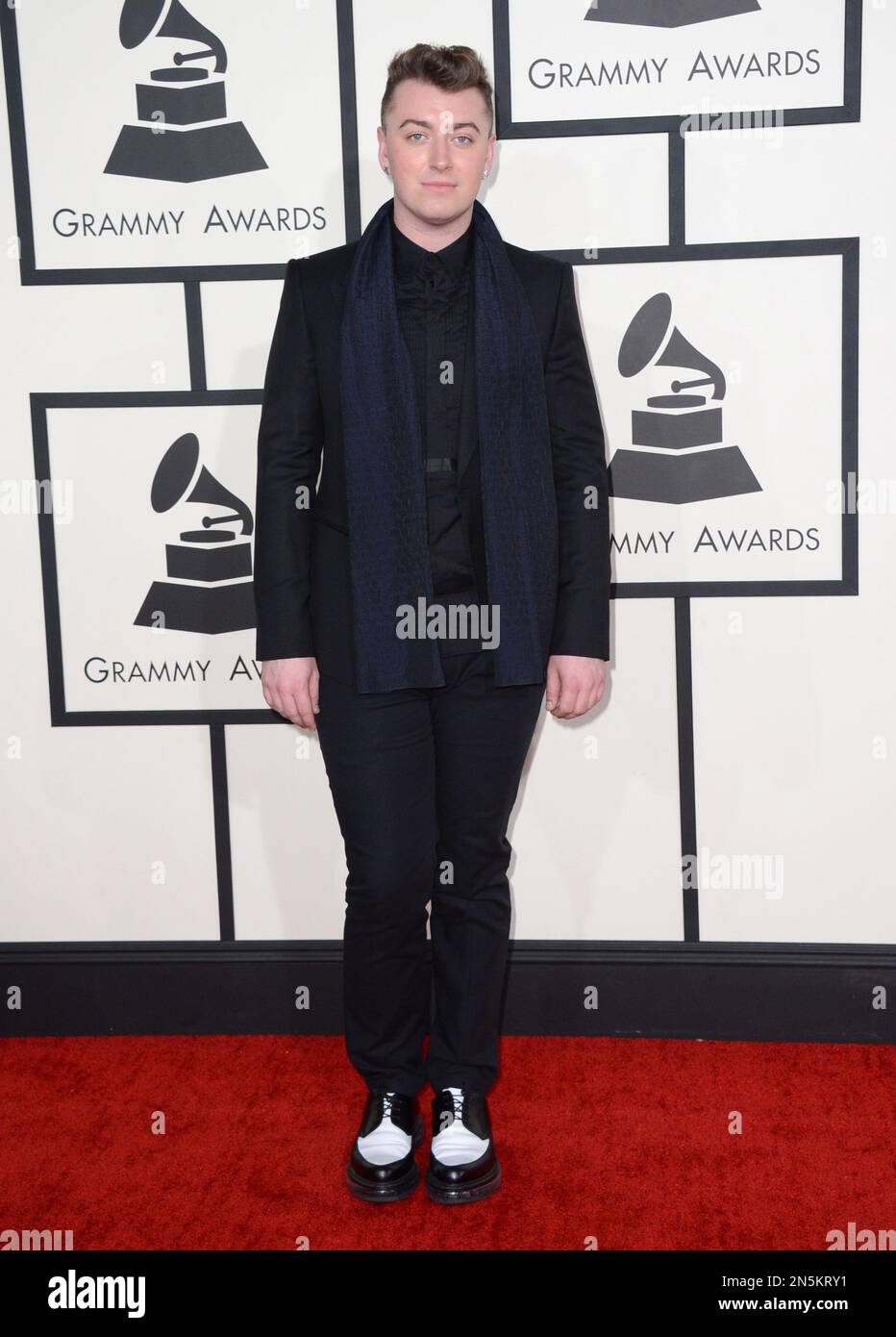 Sam Smith arrives at the 56th annual GRAMMY Awards at Staples Center on ...
