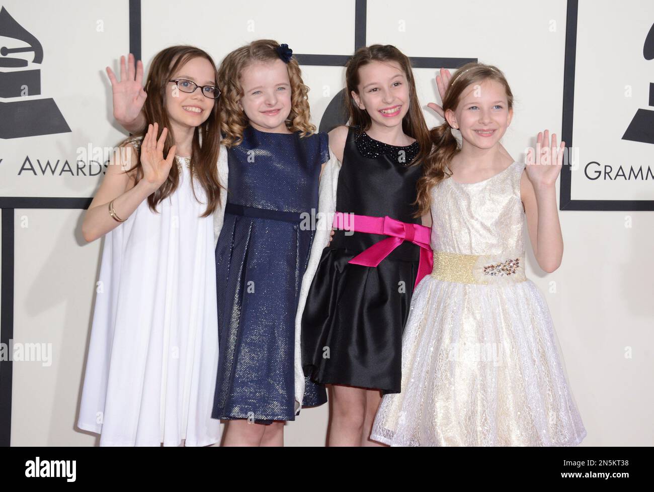 From left, Oona, Milly, Bailey and Sophia of Matilda the Musical arrive ...