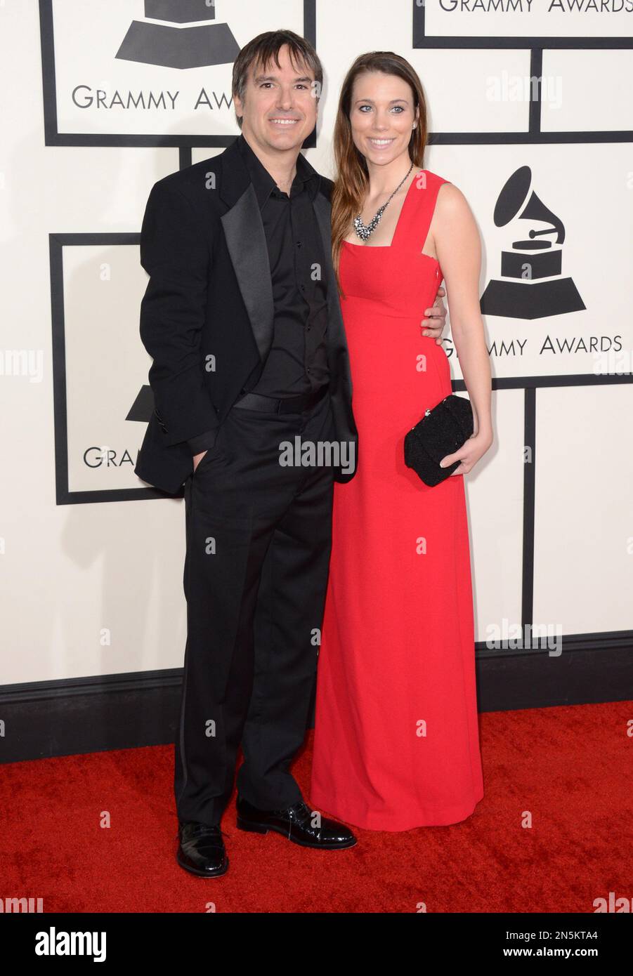 Greg Camalier, left, and Remy Jeffrey arrive at the 56th annual GRAMMY ...