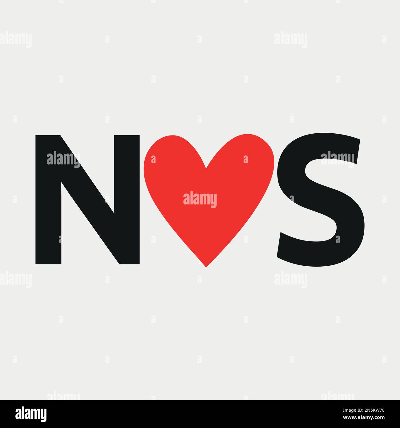 Best couple name N love S vector illustration Stock Vector Image & Art ...