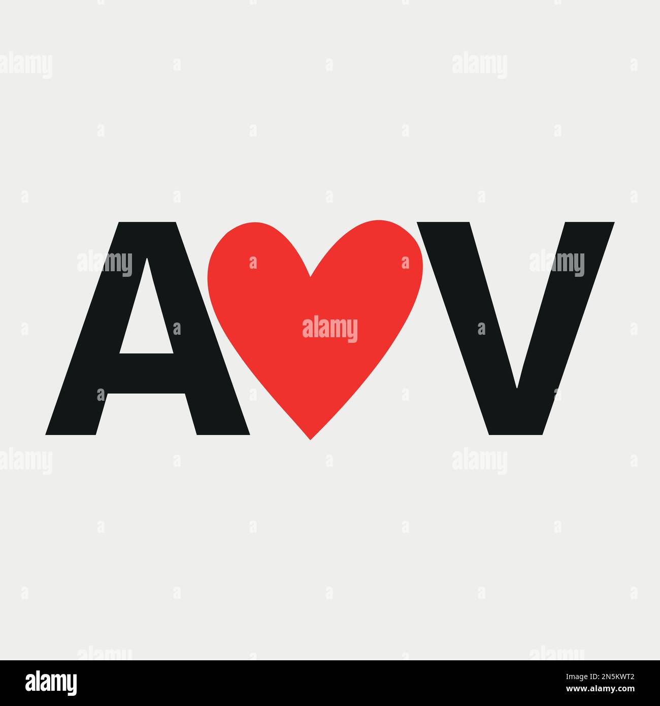 Best couple name A love V vector illustration Stock Vector Image & Art ...