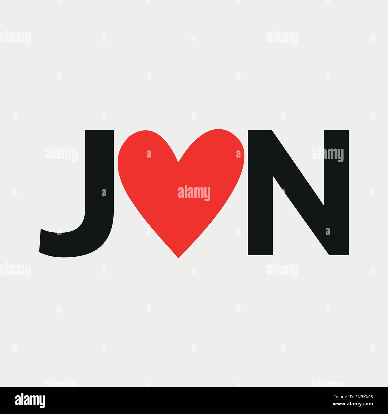 Best couple name J love N vector illustration Stock Vector Image & Art ...