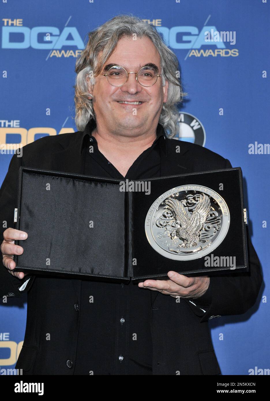 Paul Greengrass poses in the press room of the the 66th Annual DGA ...