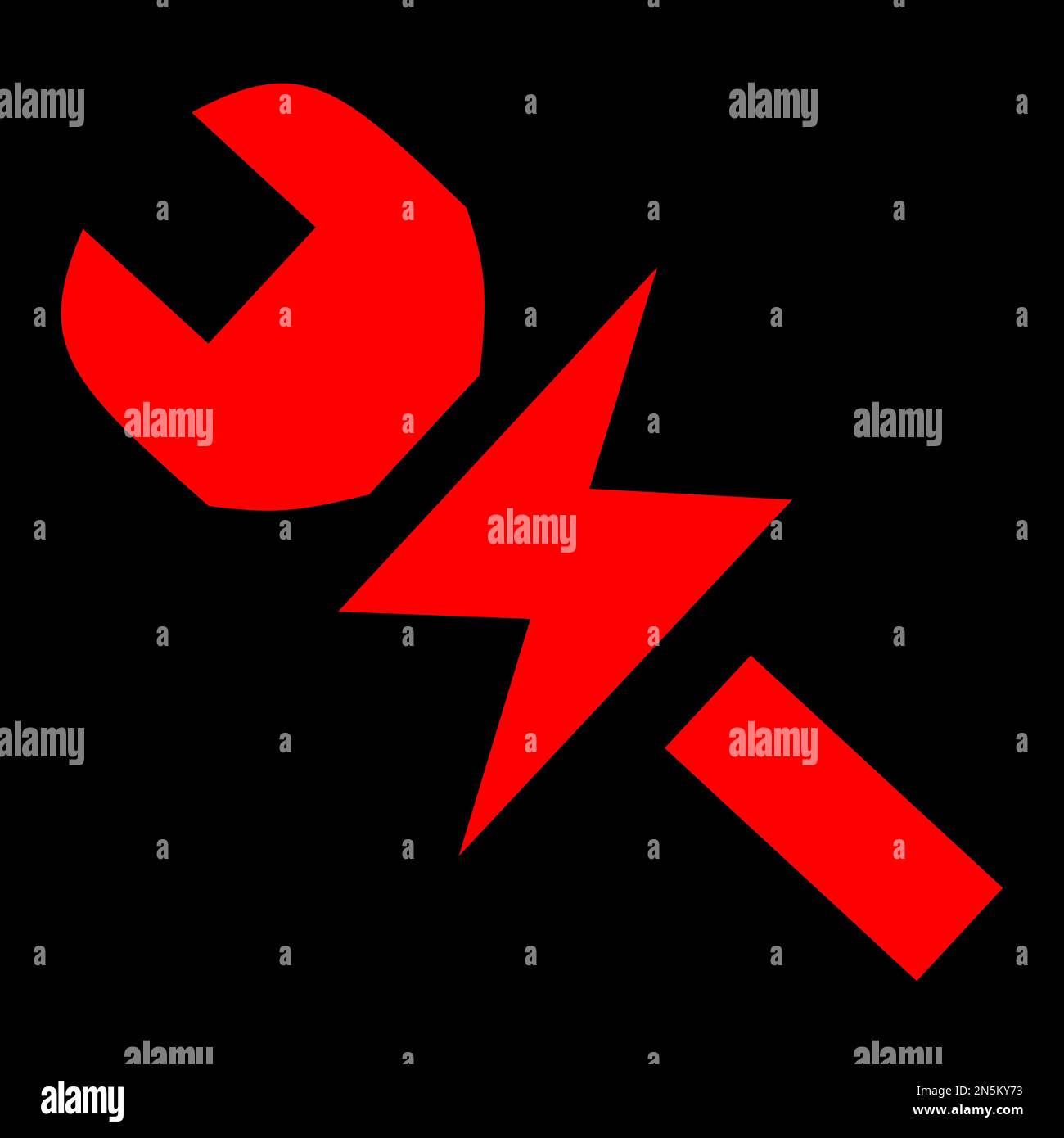 Red vector graphic on a black background of a dashboard warning light ...