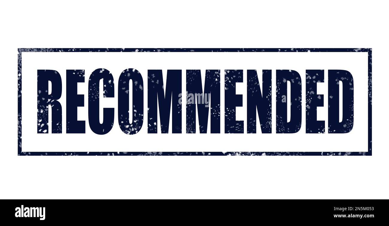 Stamp design with word RECOMMENDED on white background. Illustration ...