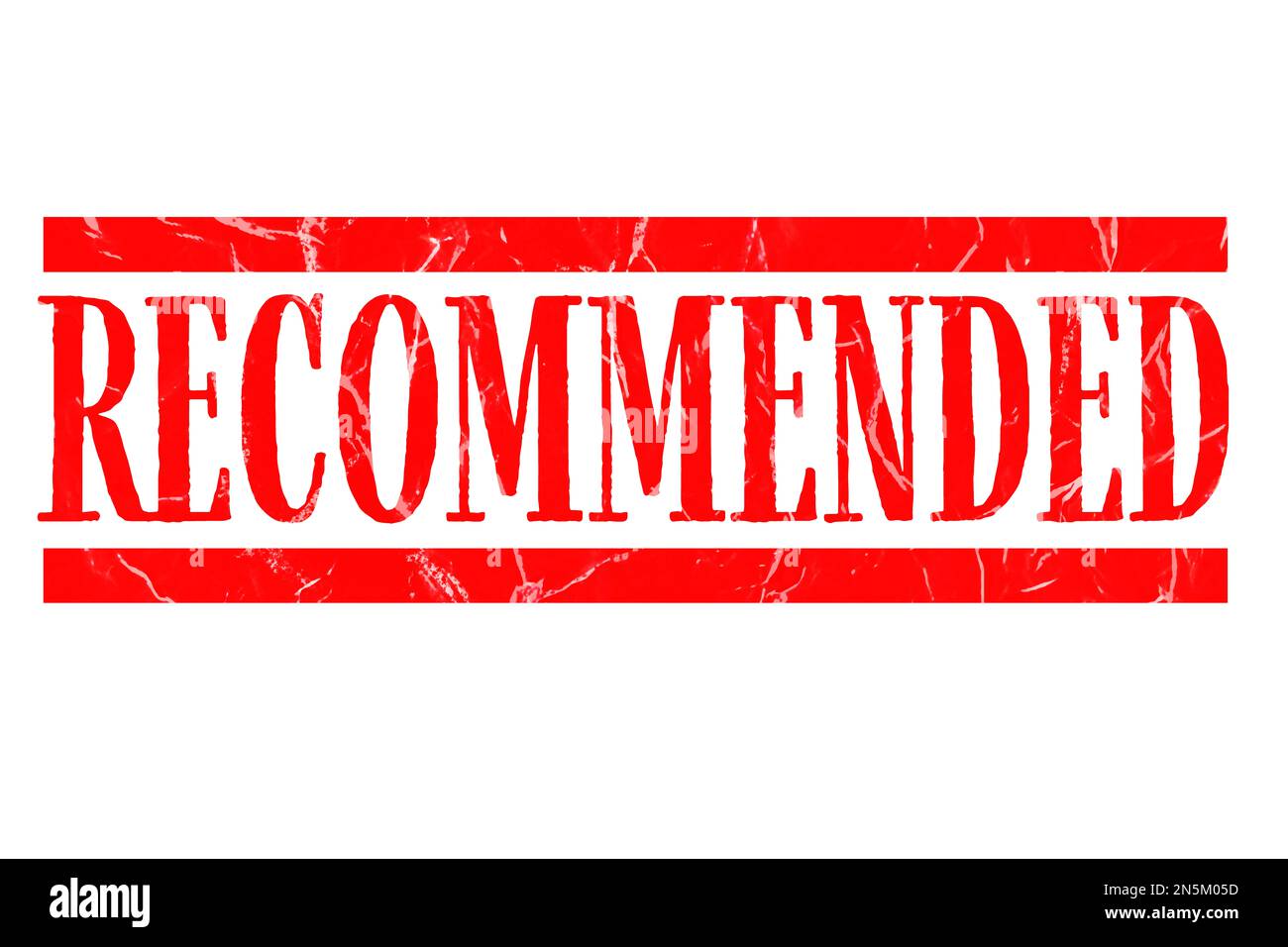 Stamp design with word RECOMMENDED on white background. Illustration ...
