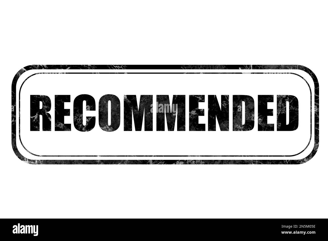 Stamp design with word RECOMMENDED on white background. Illustration ...