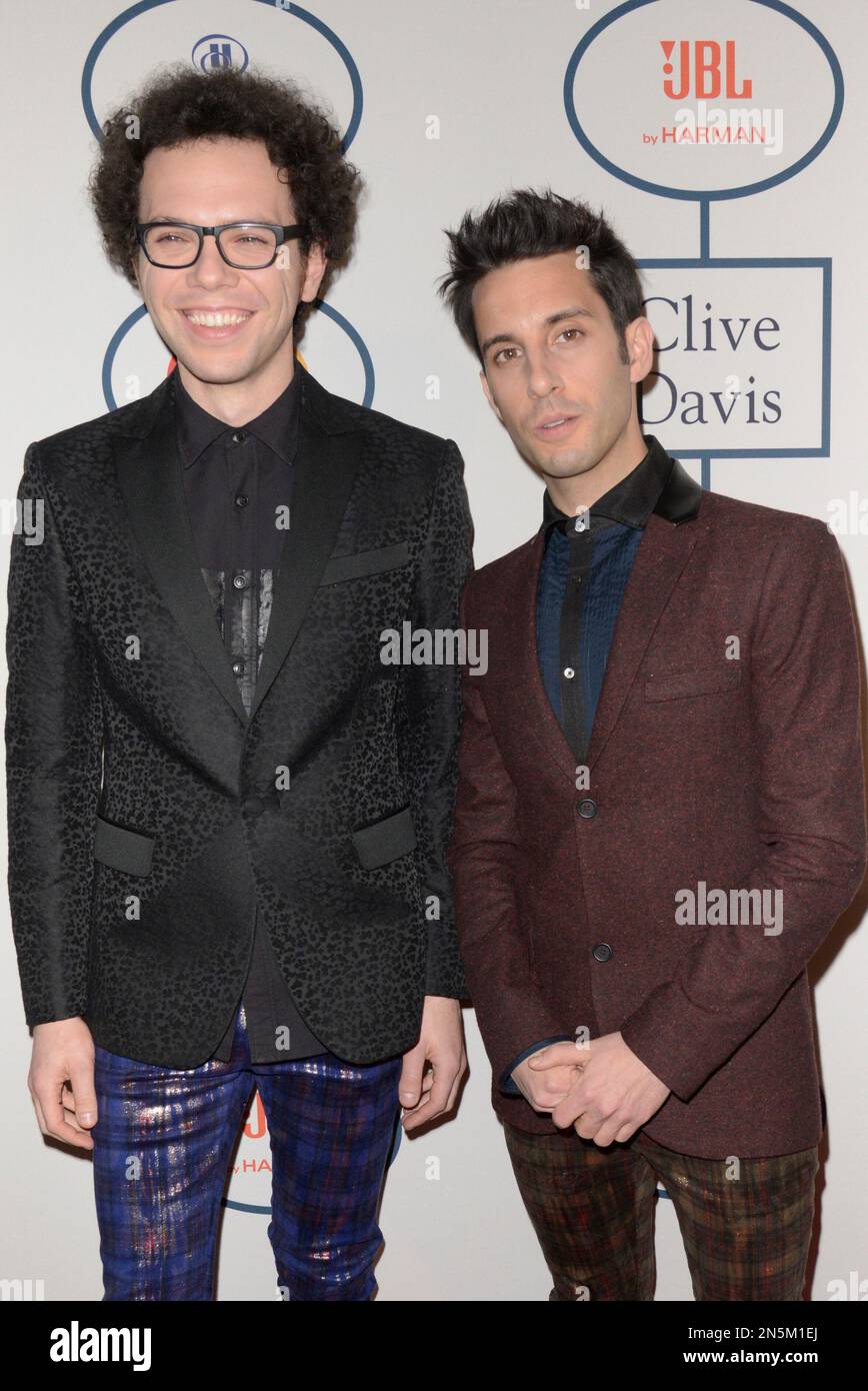 Ian Axel, left, and Chad Vaccarino of A Great Big World arrive at the ...