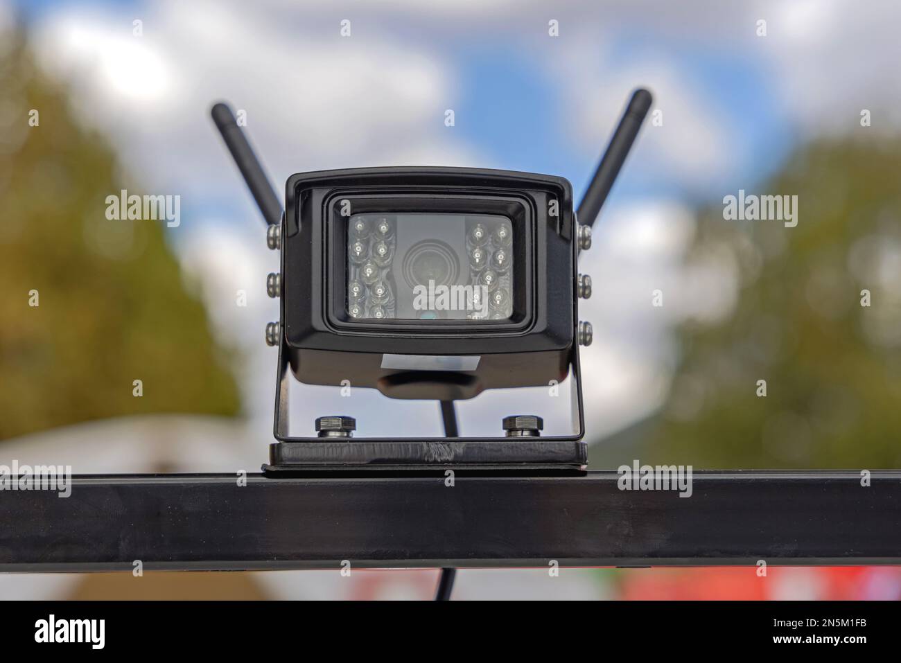 Wireless IR Camera at Top of Farm Machine Stock Photo - Alamy