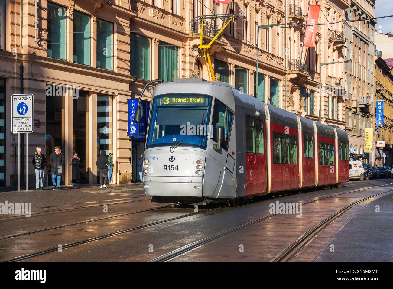 Electric tram, Prague, Czech Stock Photo - Alamy