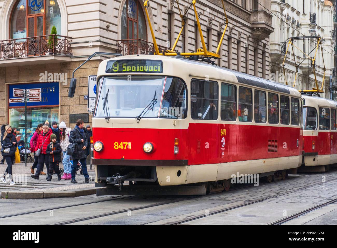 Electric tram, Prague, Czech Stock Photo - Alamy
