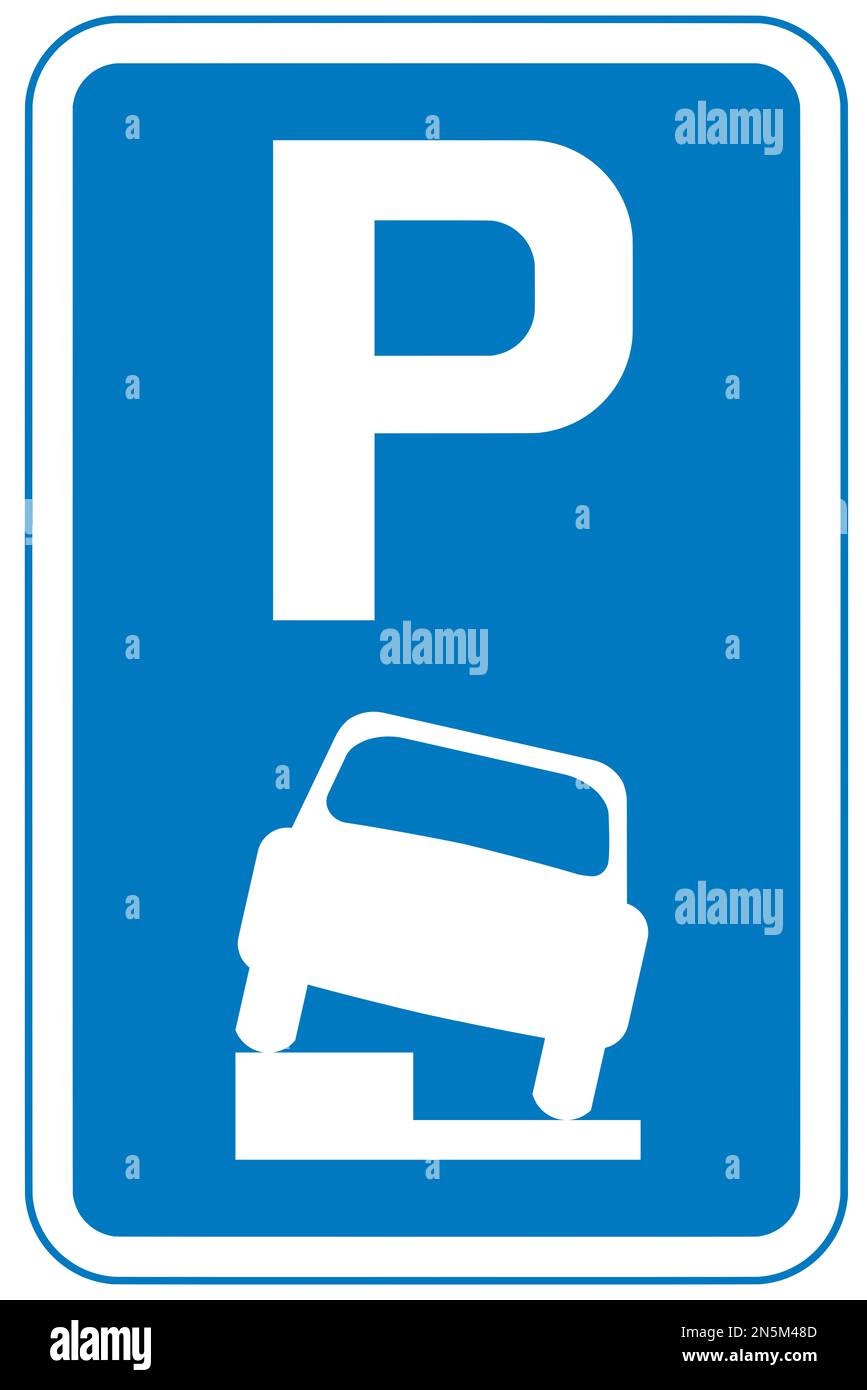 Vehicles may be parked partially on the verge or footway Cut Out Stock ...