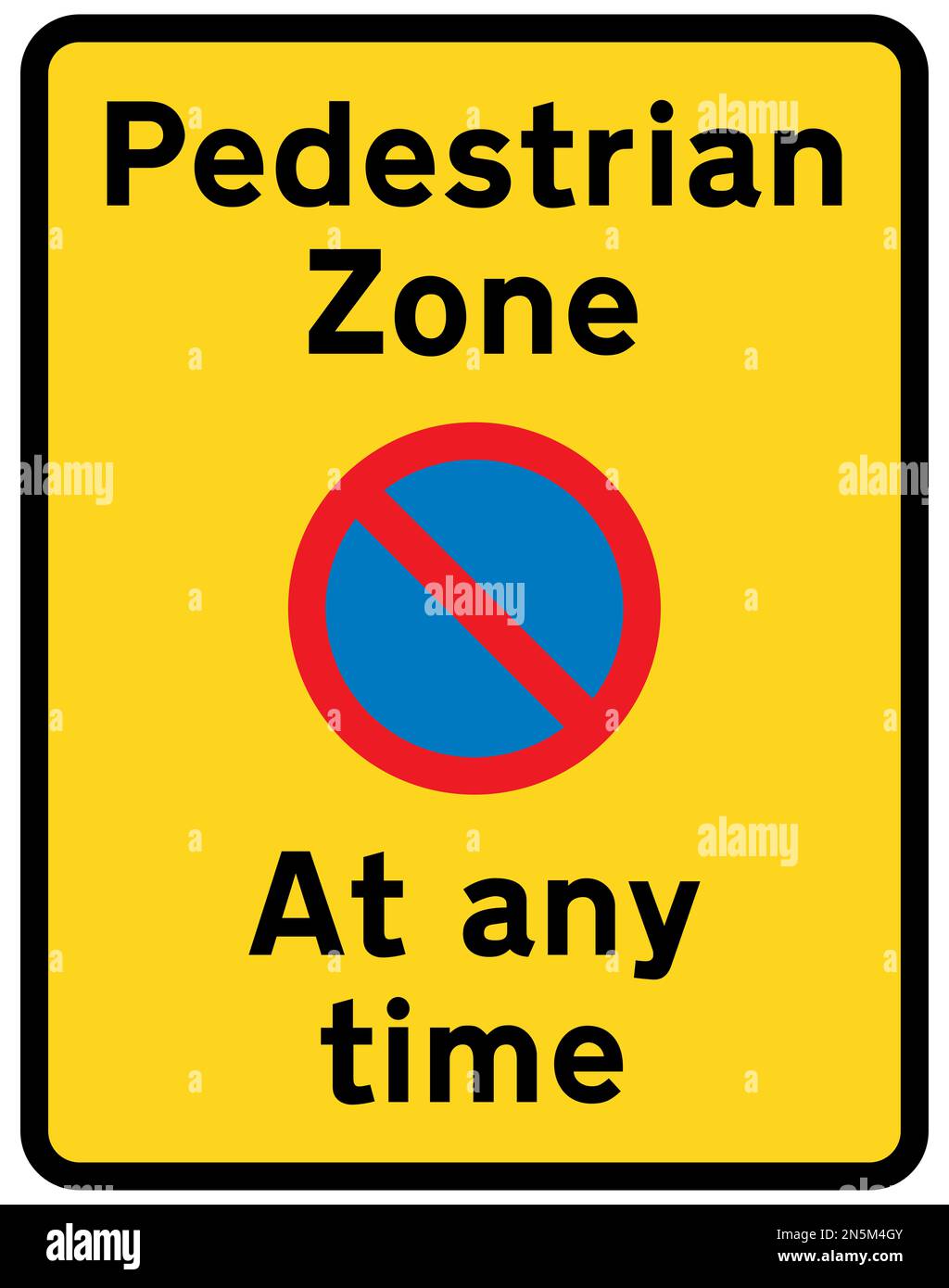 Waiting restriction repeater signs within the pedestrian zone British ...