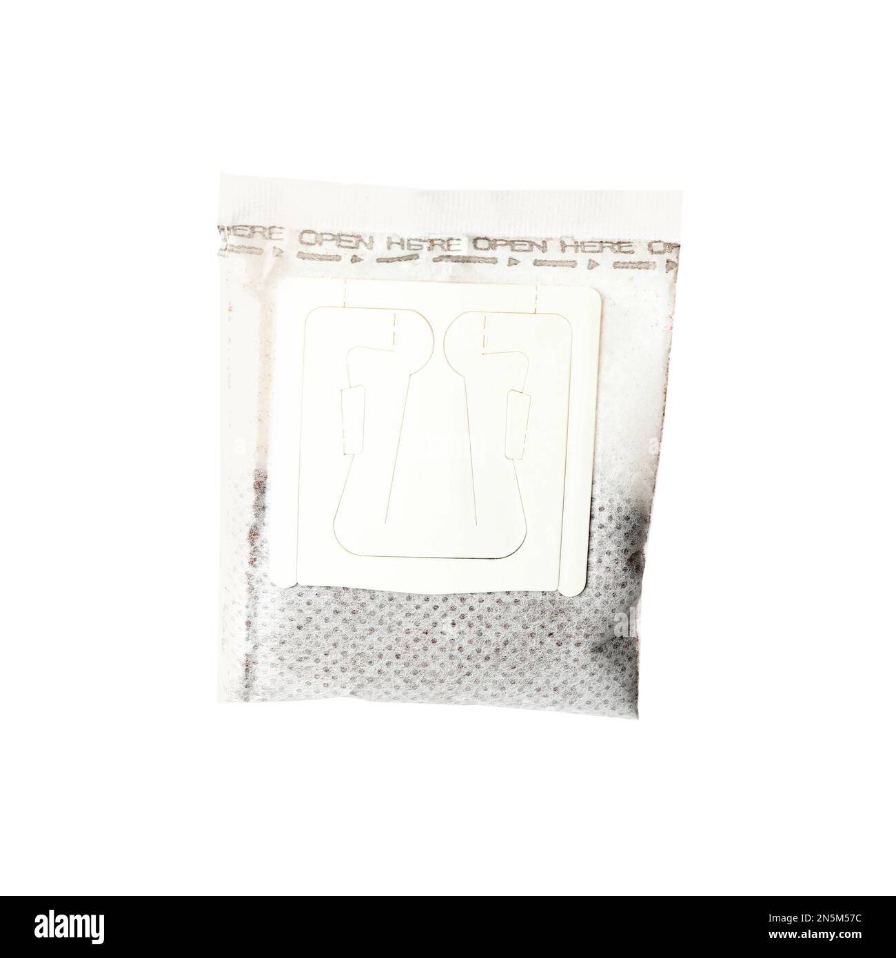 Drip coffee paper bag isolated on white Stock Photo - Alamy